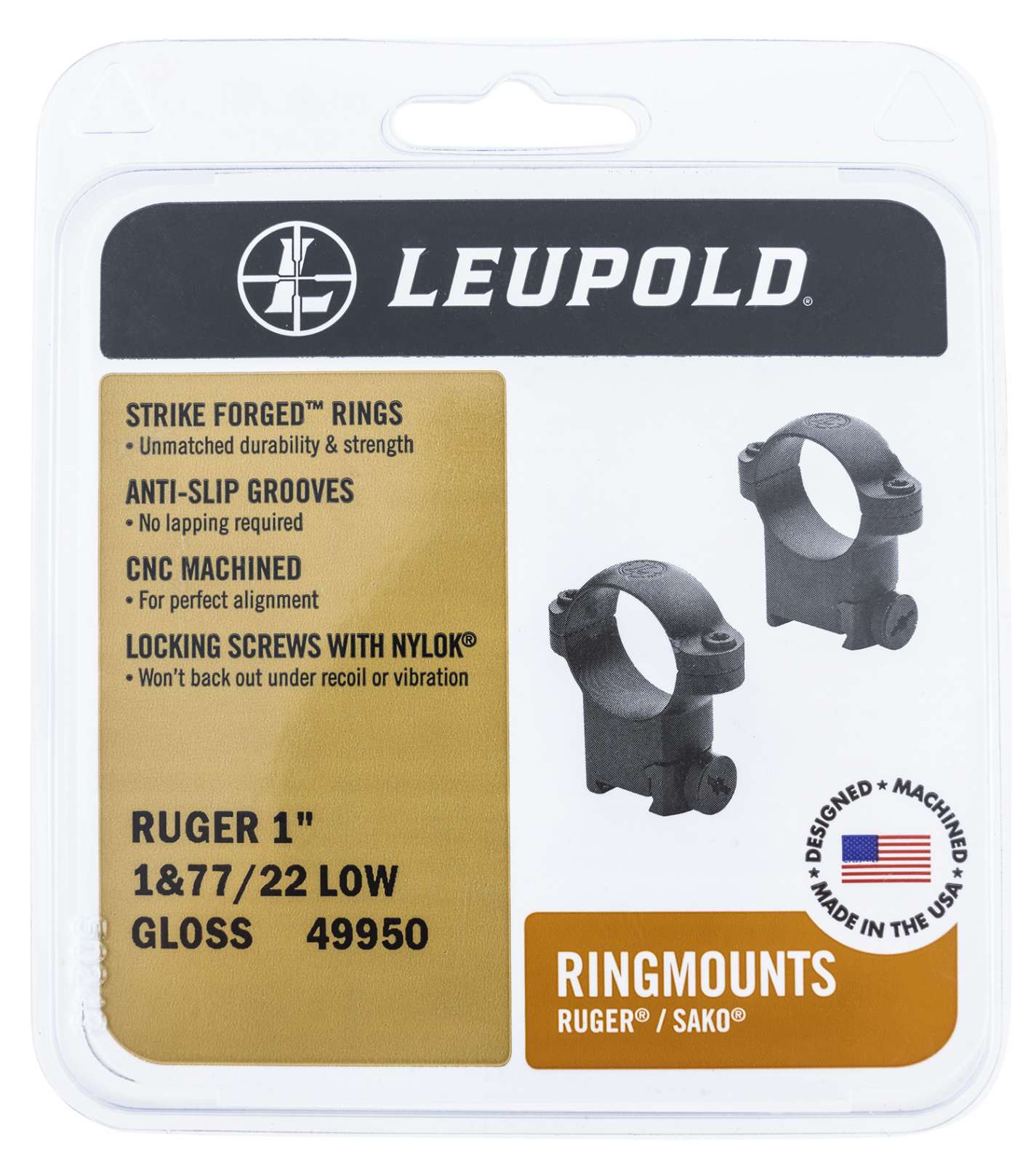 LEUPOLD 51043 RUGER RING SET 30MM DIA SUPER HIGH BLACK MATTE | Range USA