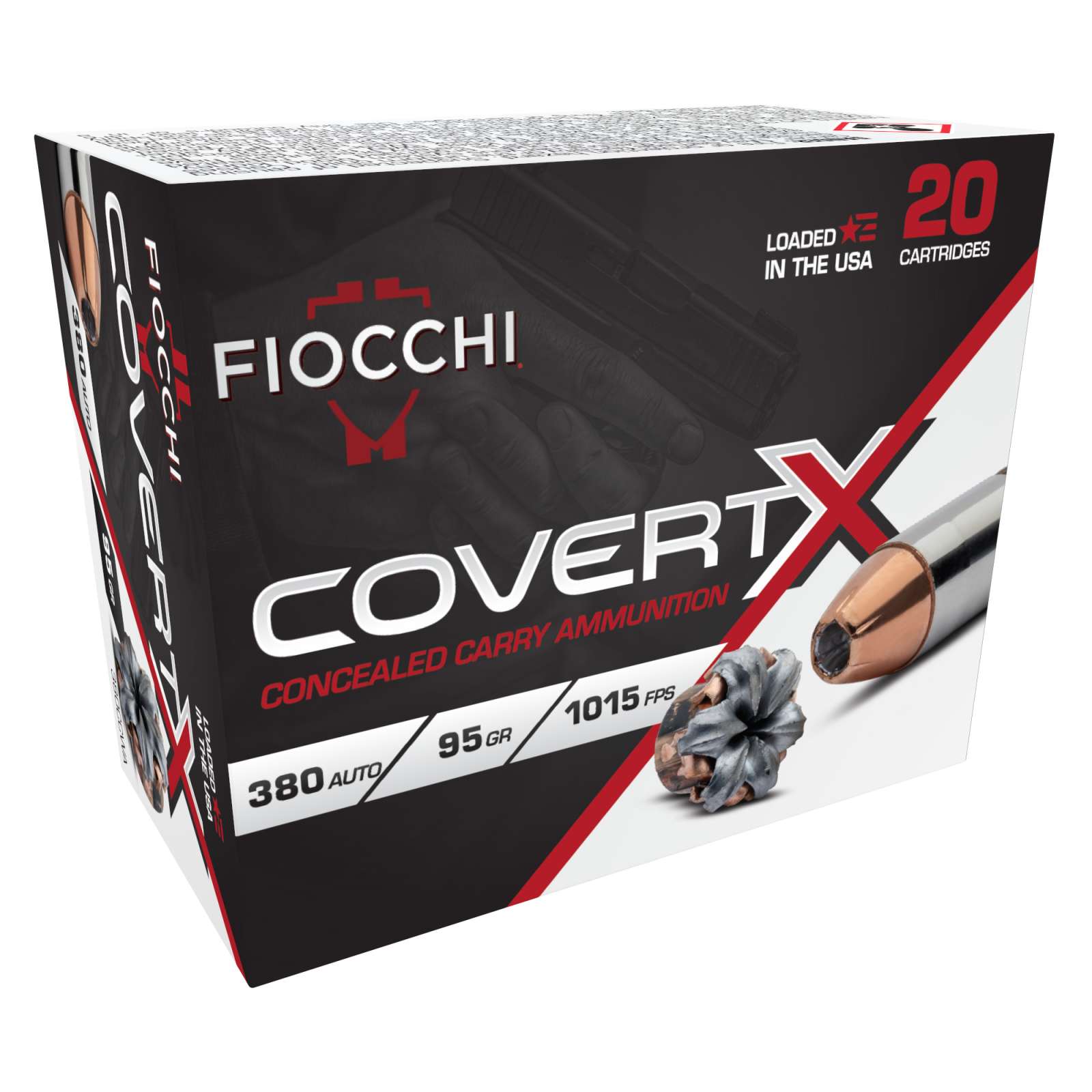 FIOCCHI 380 ACP 95GR JHP 20RD 10BX/CS | BattleHawk Armory