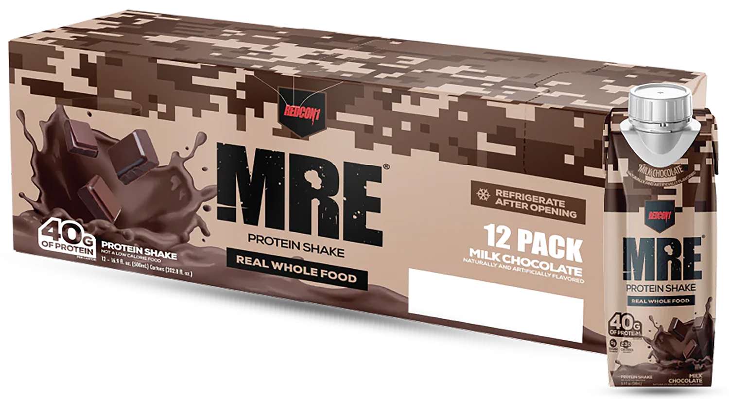 Redcon1 RC1MRERTDMC12 MRE Ready to Drink Milk Chocolate 12 Pack | 2 If ...