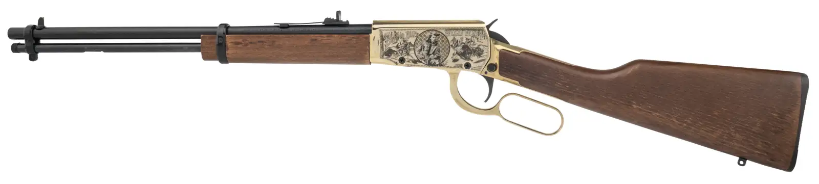Rossi Rio Bravo Buffalo Bill Engraved PVD Gold 22 LR 18" BBL ...