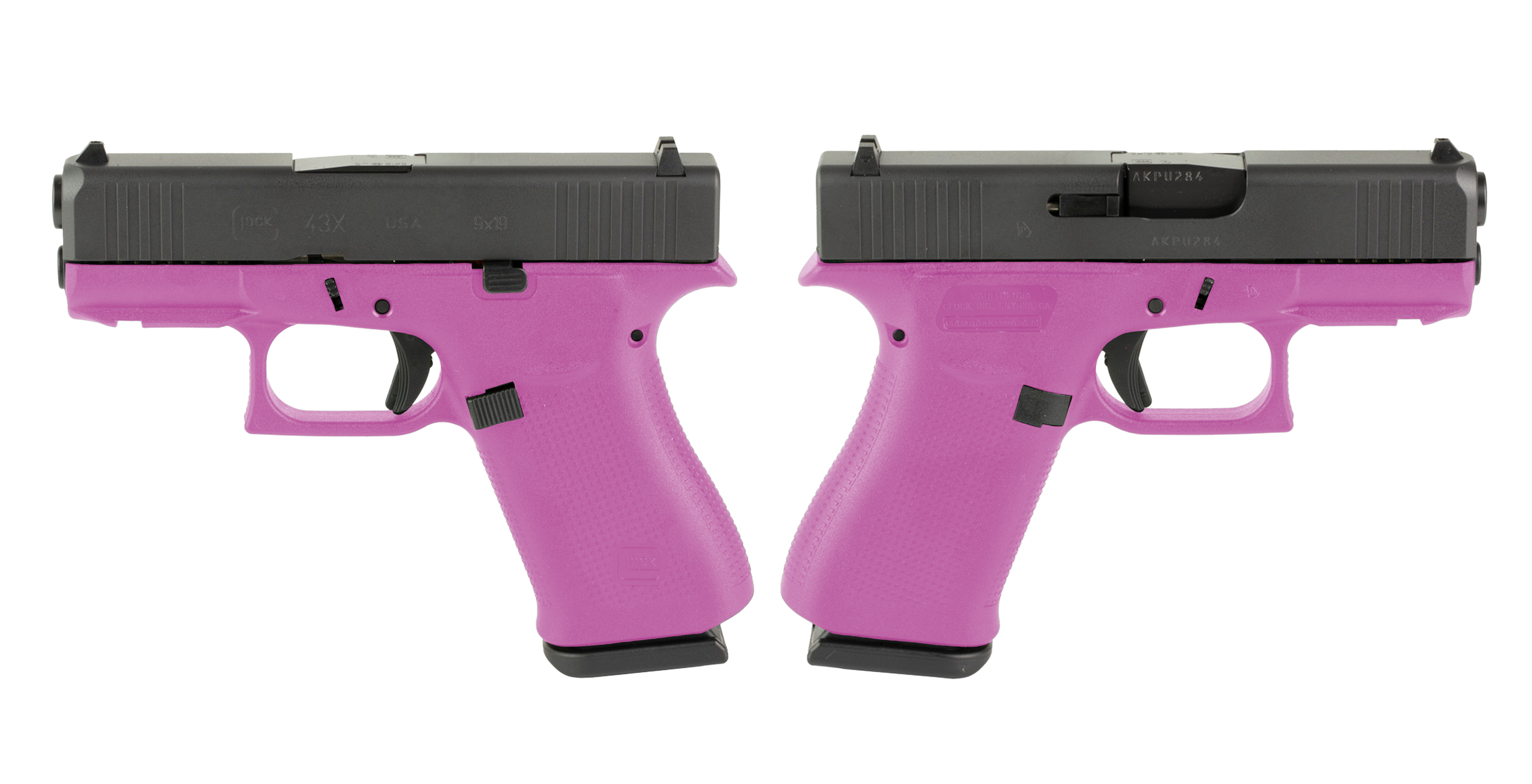 GLOCK G43X 9MM PISTOL 3.41" HOT PINK NIGHT SIGHTS 2-10RD MAGS ...