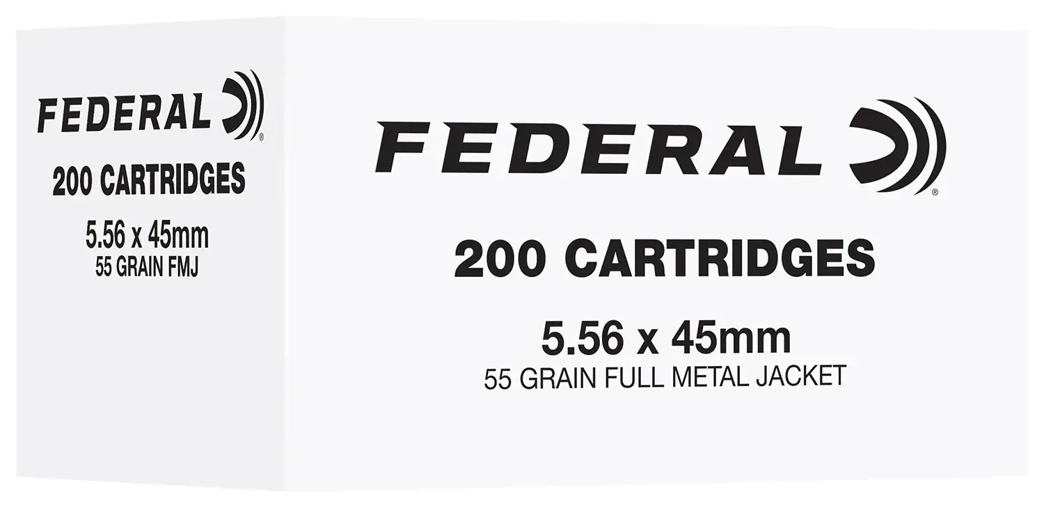 FEDERAL 5.56 NATO 55GR FMJ 200RD/BX 5BX/CS | Orion Wholesale