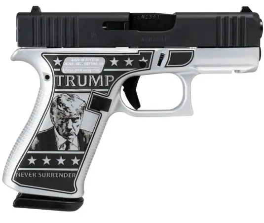 GLOCK G43X 9MM PISTOL 3.41" TRUMP MUGSHOT NIGHT SIGHTS 2-10RD MAGS ...