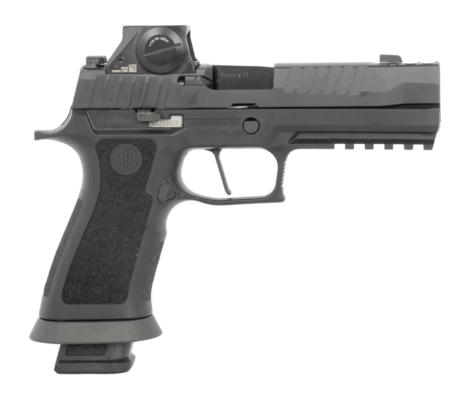 P320, 9MM, 3.9IN, BLK, STRIKER, MOD X FULL GRIP, (3) 21RD STEEL MAG ...