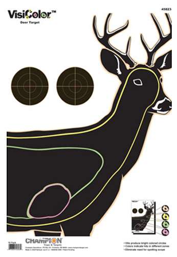 Champion Targets 45823 VisiColor Deer Hanging Paper Target 13" x 18" 10 ...