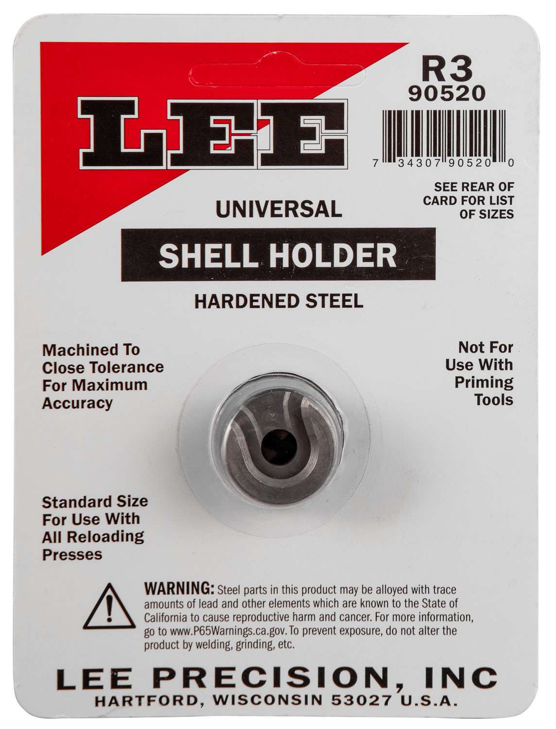 Lee 90004 #1 Shell Holder Each 30 Luger/30 Mauser/7.62 Tokarev/9mm/10mm ...
