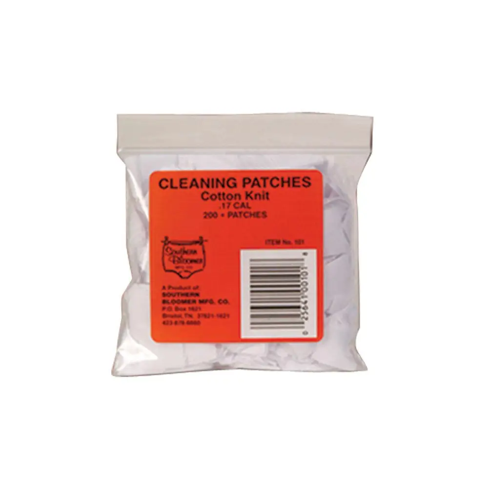 Southern Bloomer 101 Cleaning Patches 17 Cal Cotton 200 Per Pack MAD Southern Bloomer 101 Cleaning Patches 17 Cal Cotton 200 Per Pack MAD