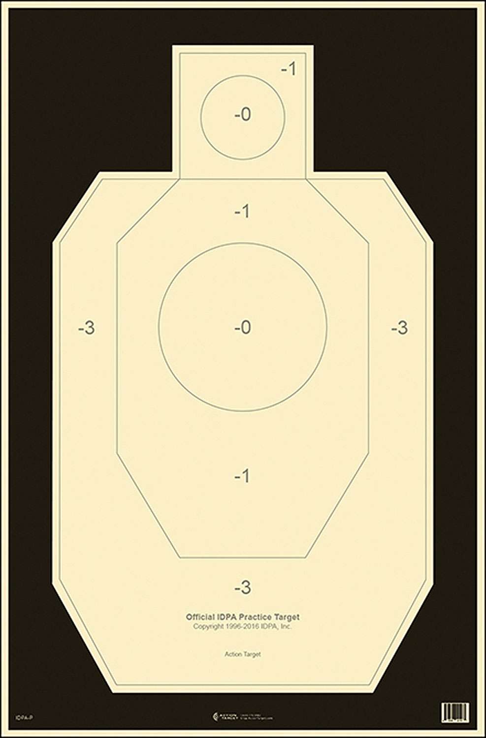 Action Target IDPA P 100 Military IDPA Silhouette Hanging Paper Target Action Target IDPA P 100 Military IDPA Silhouette Hanging Paper Target