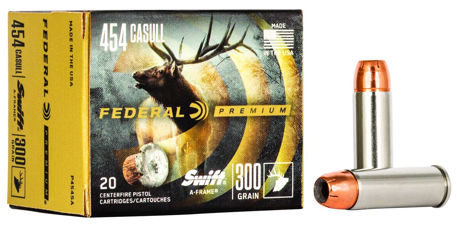 Federal P454SA Premium 454 Casull 300 gr Swift A-Frame (SWFR) 20 Bx/ 10 ...