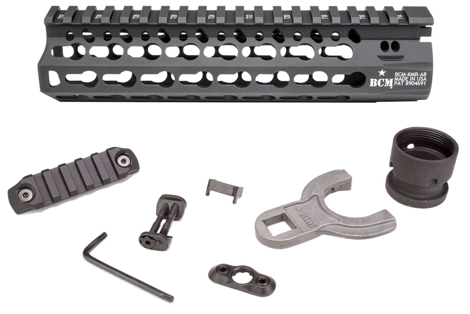 BCM KMRA8556BK KMR Alpha KeyMod AR-15 Black Hardcoat Anodized Aluminum ...