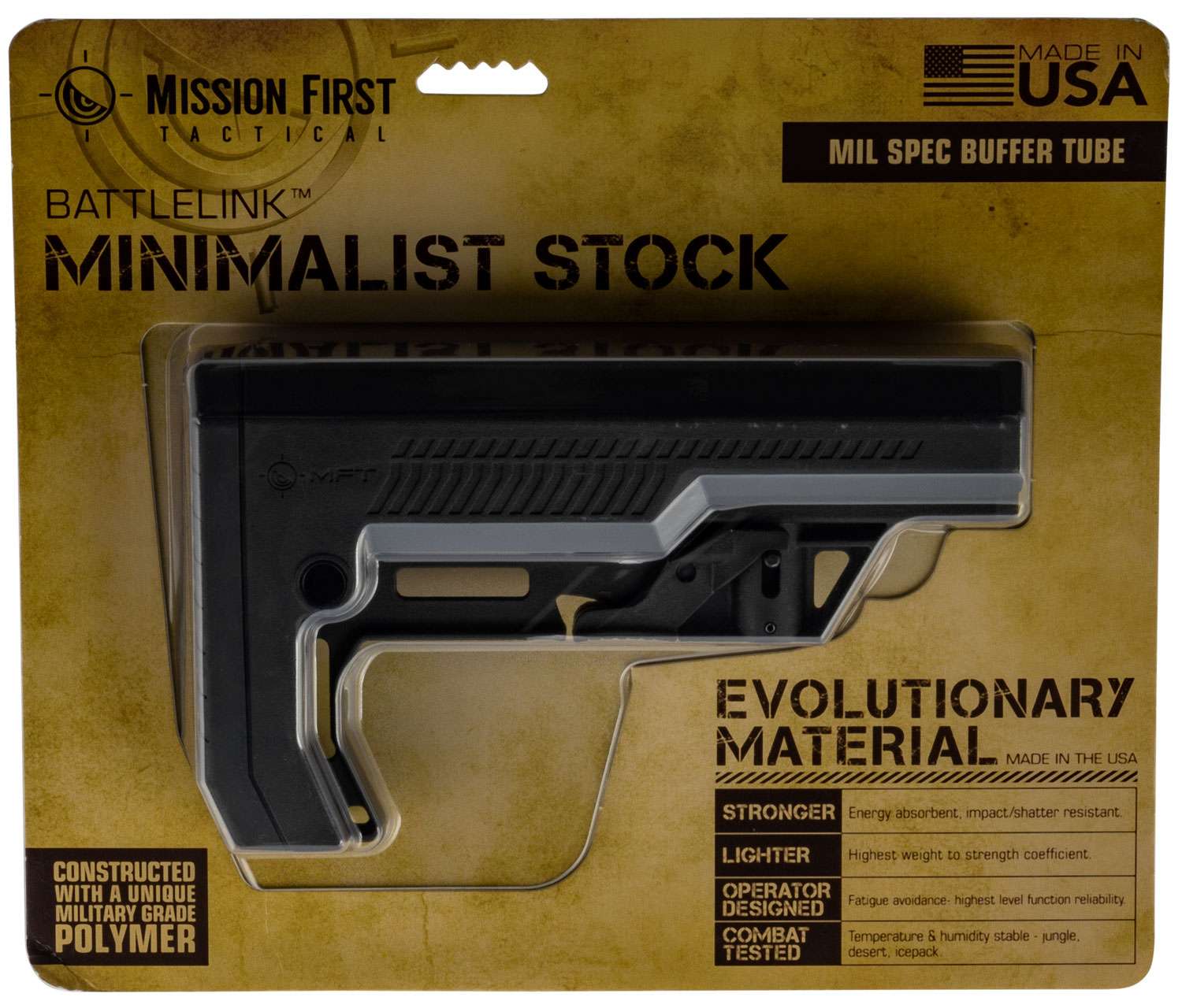 MISSION FIRST TACTICAL BATTLELINK EXTREME DUTY MINIMALIST STOCK MIL ...