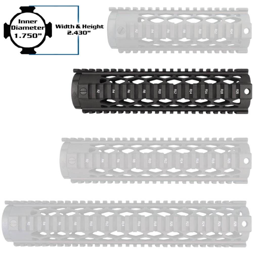 Yankee Hill 9633DX Diamond Series Forearm 9.3" AR-15 Aluminum Black ...