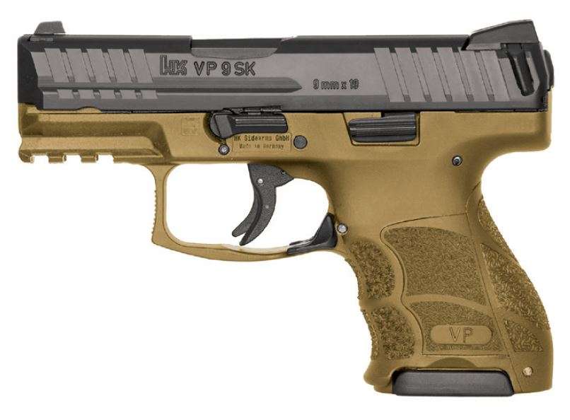 HK 81000095 VP9 SK 9mm Luger 3.39" (2) 10+1 Black Steel Slide Flat Dark ...