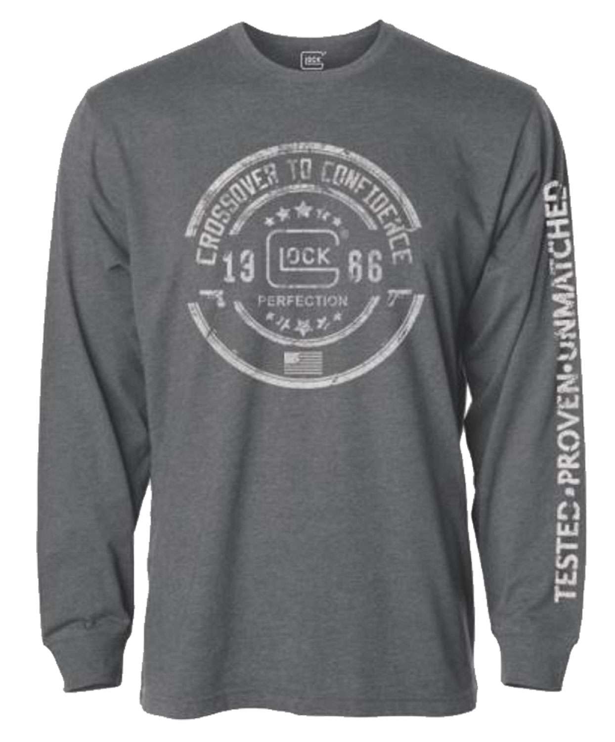 Glock AP95794 Crossover T-Shirt Gray Medium Long Sleeve | Range USA