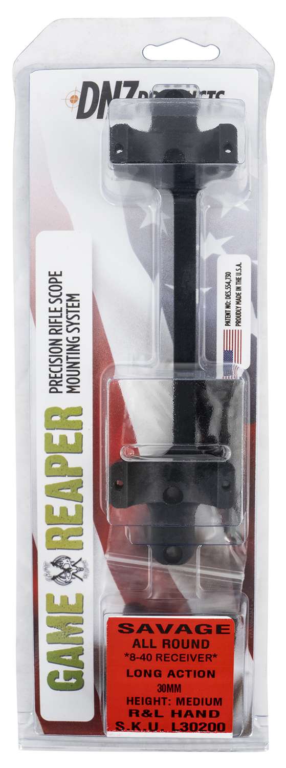 DNZ Game Reaper Scope Mount Ring Combo Matte Black Savage Round dnz-game-reaper-scope-mount-ring-combo-matte-black-savage-round