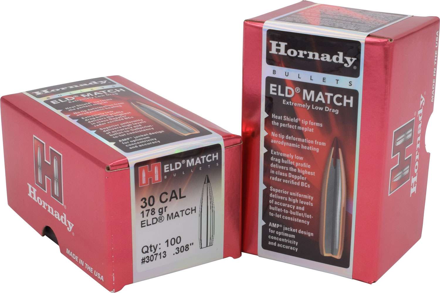 Hornady 30713 ELD Match 30 Cal 308 178 Gr Extremely Low Drag Match 100 hornady-30713-eld-match-30-cal-308-178-gr-extremely-low-drag-match-100