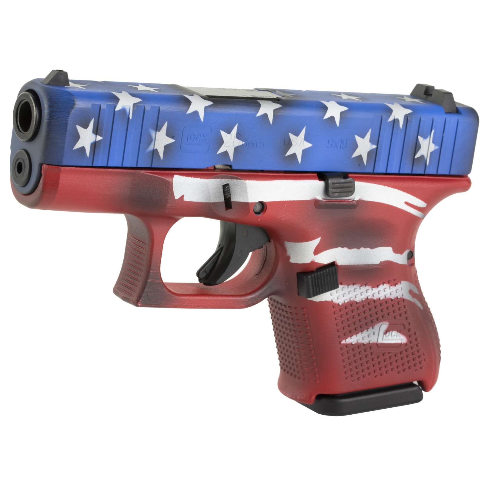 GLOCK 26 GEN5 9MM 10RD RWB BW FLAG | Grove Gun Shop