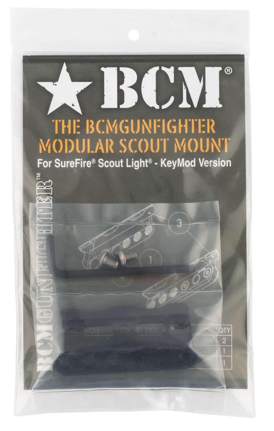 BCM SLM-KM Modular Scout Light Mount Keymod Black Aluminum | Range USA